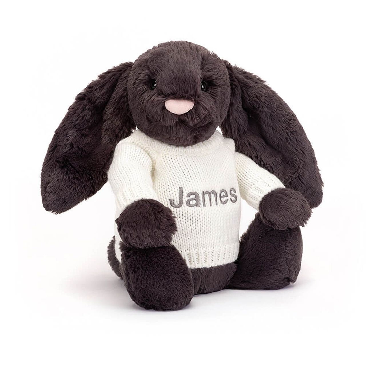 Bashful Inky Bunny With Personalised Jumper - My Jellycat Collection
