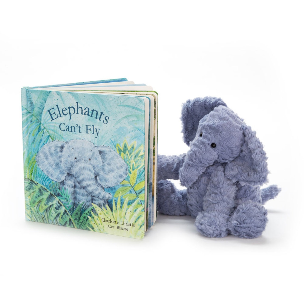 Elephants Can't Fly Book & Fuddlewuddle Elephant Medium - My Jellycat ...